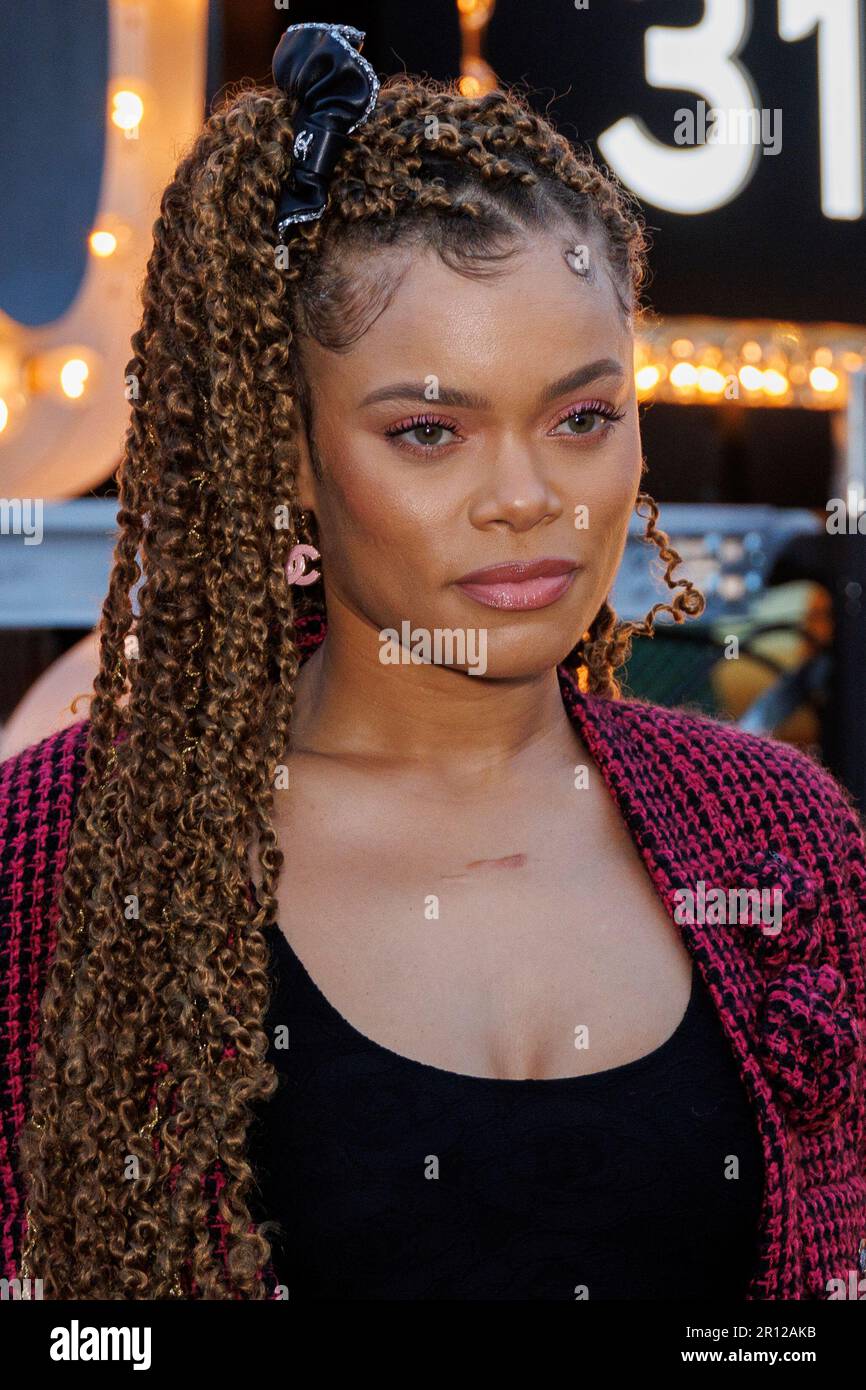 Andra Day arrives at the Chanel Cruise 2022/2023 Fashion Show on ...
