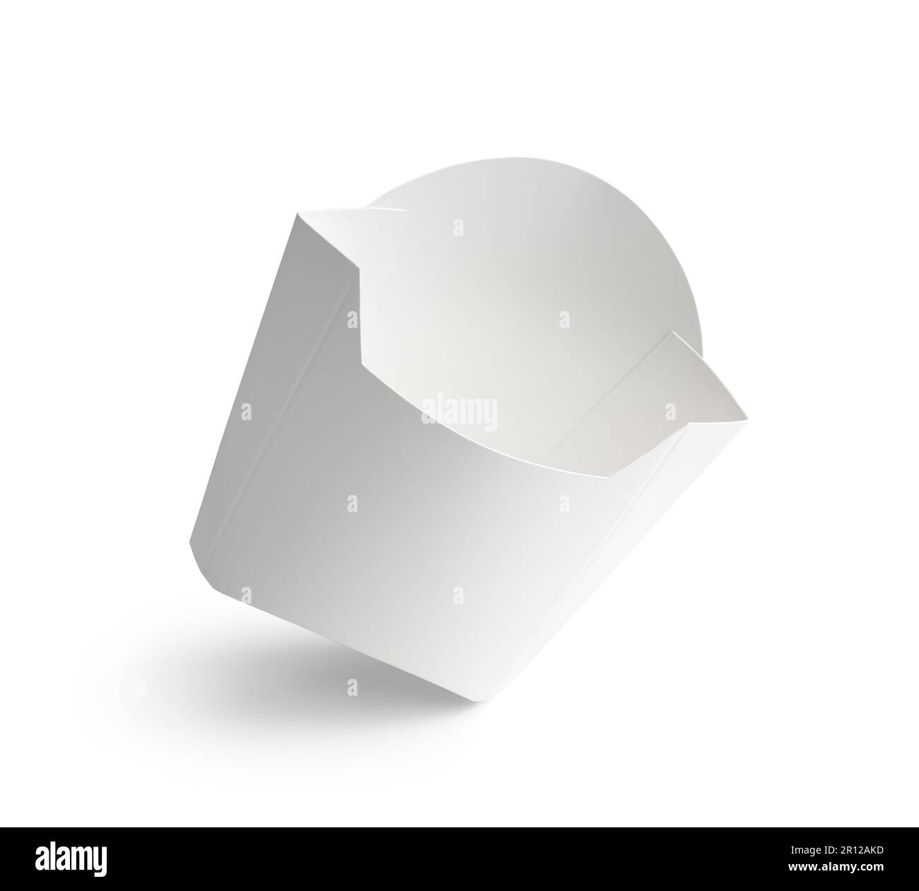 White paper box for french fries isolated on white background Stock ...