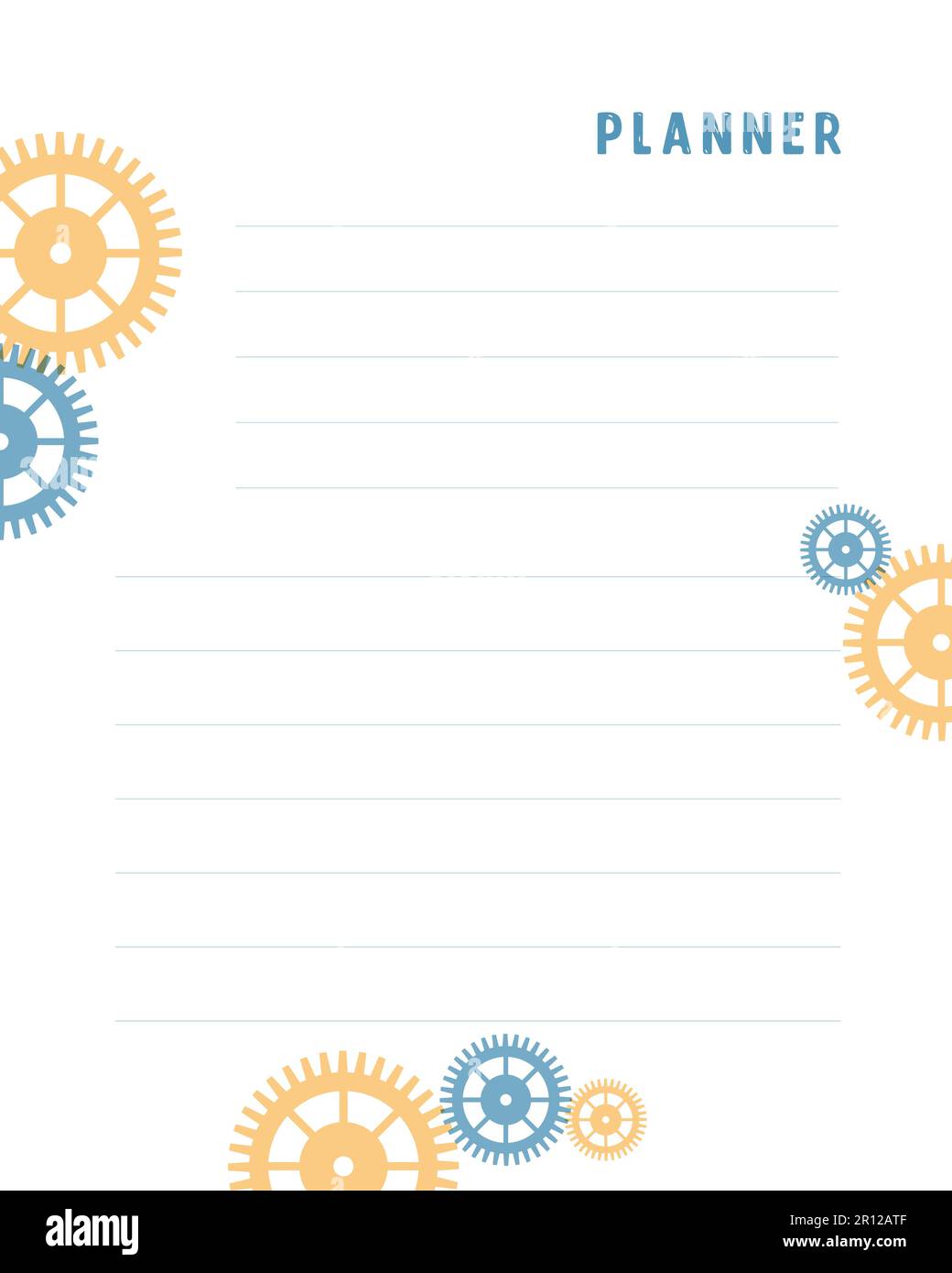 Steampunk empty planner blank for notes and reminders, with steampunk ...