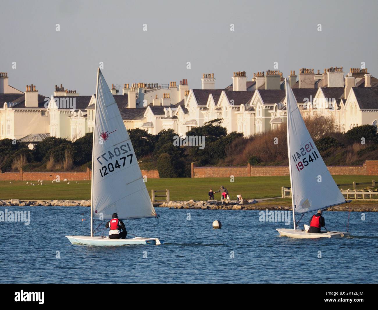 Sailing on Crosby Marine Lake, Merseyside.UK Stock Photo - Alamy