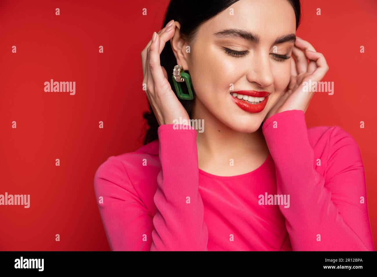 Shy joyful hi-res stock photography and images - Alamy