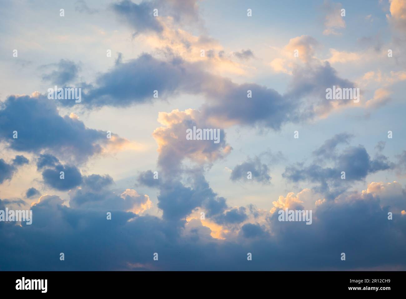 Sky and clouds before sunset background Stock Photo - Alamy