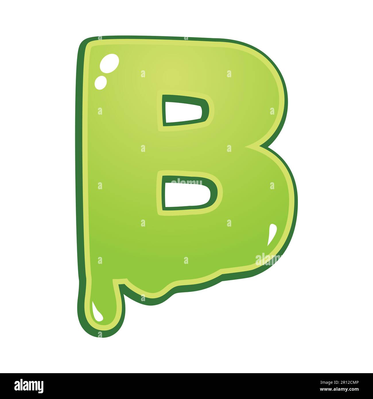 Slimy font type letter B Stock Vector Image & Art - Alamy