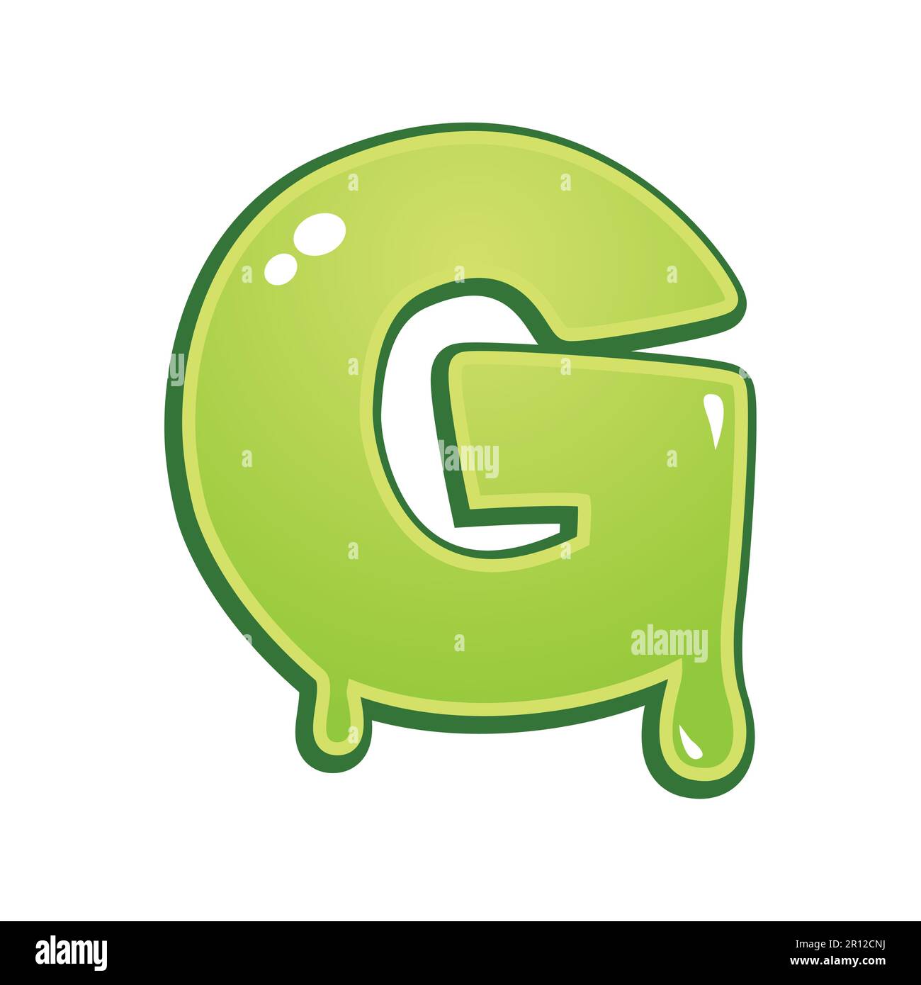 Slimy font type letter G Stock Vector Image & Art - Alamy