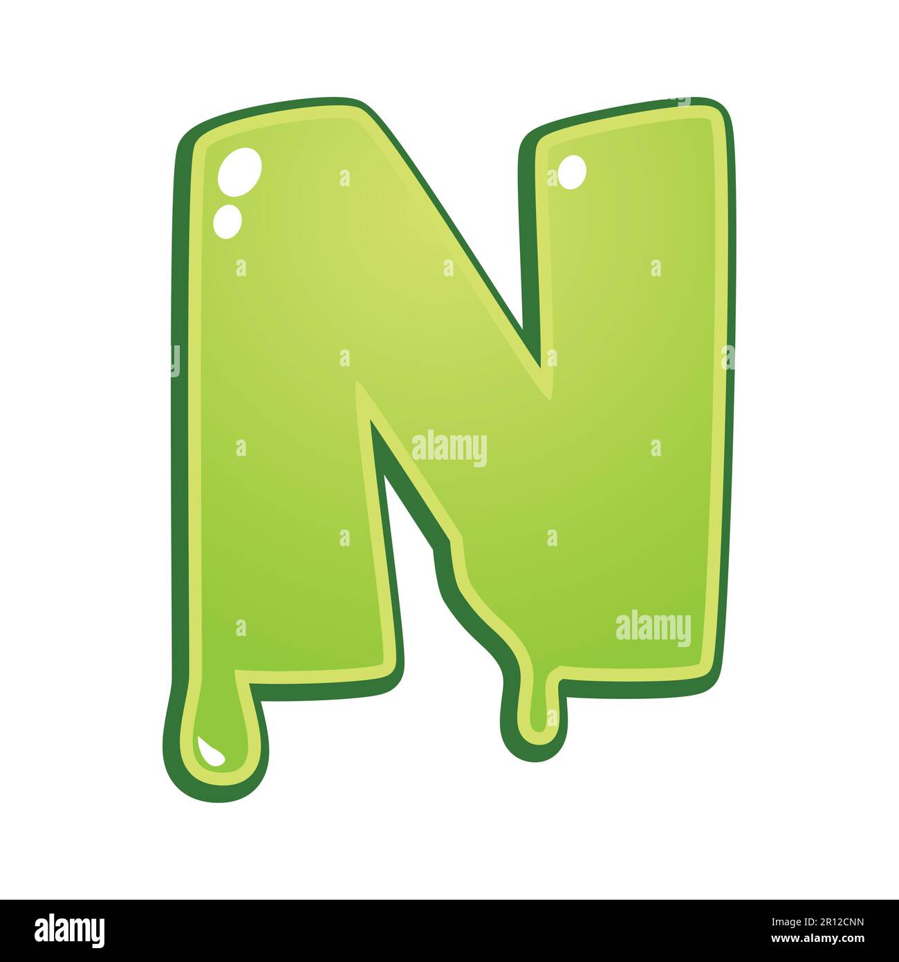 Slimy font type letter N Stock Vector Image & Art - Alamy
