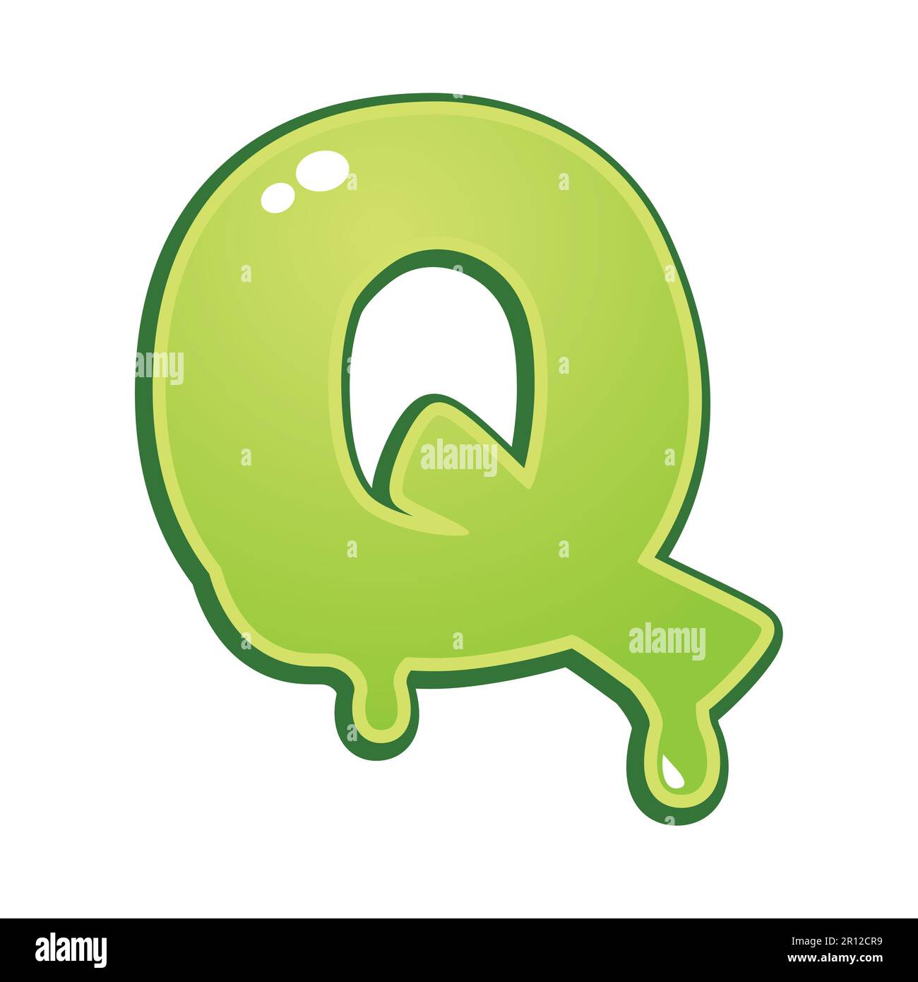 Slimy font type letter Q Stock Vector Image & Art - Alamy