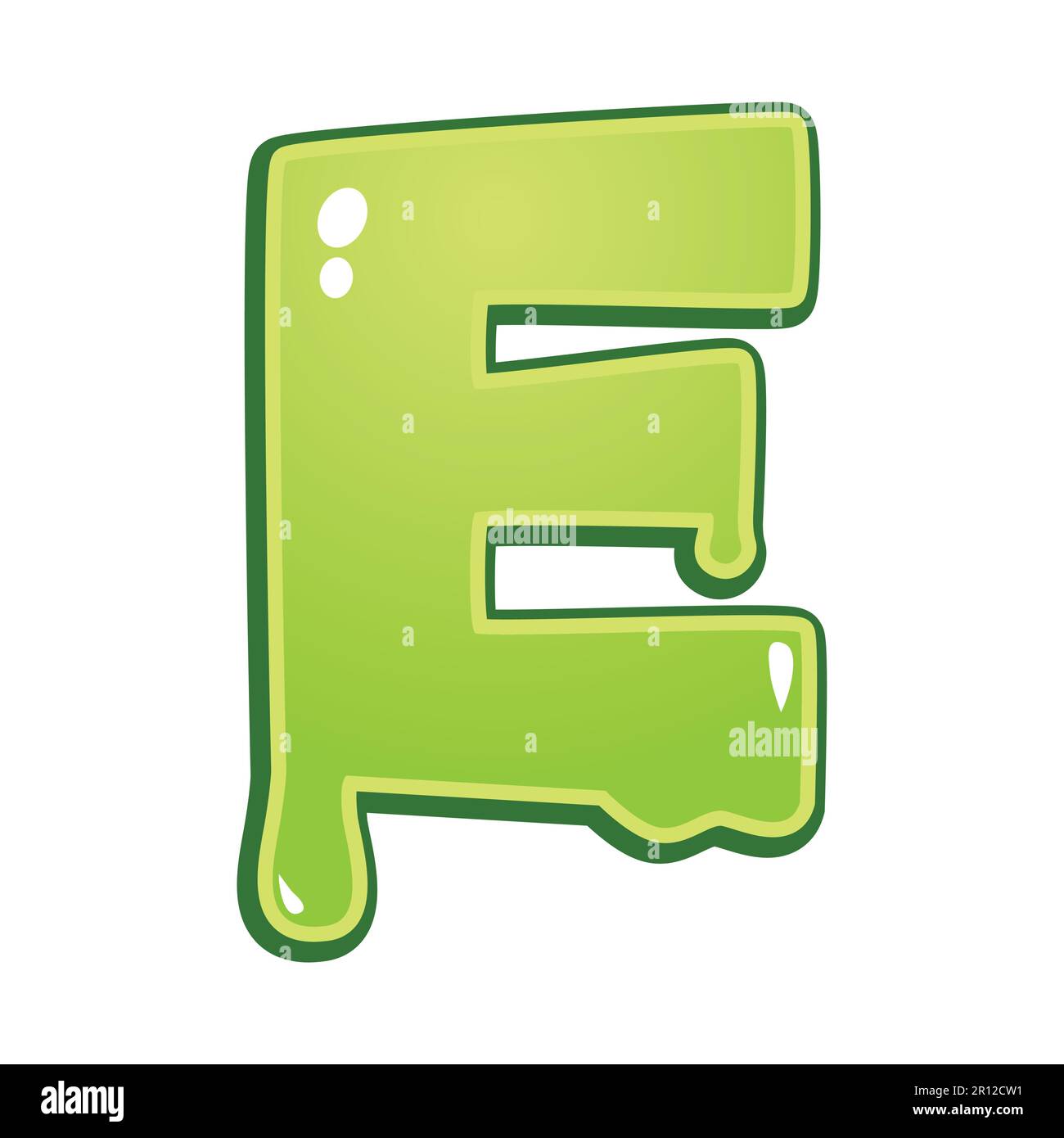 Slimy font type letter E Stock Vector Image & Art - Alamy