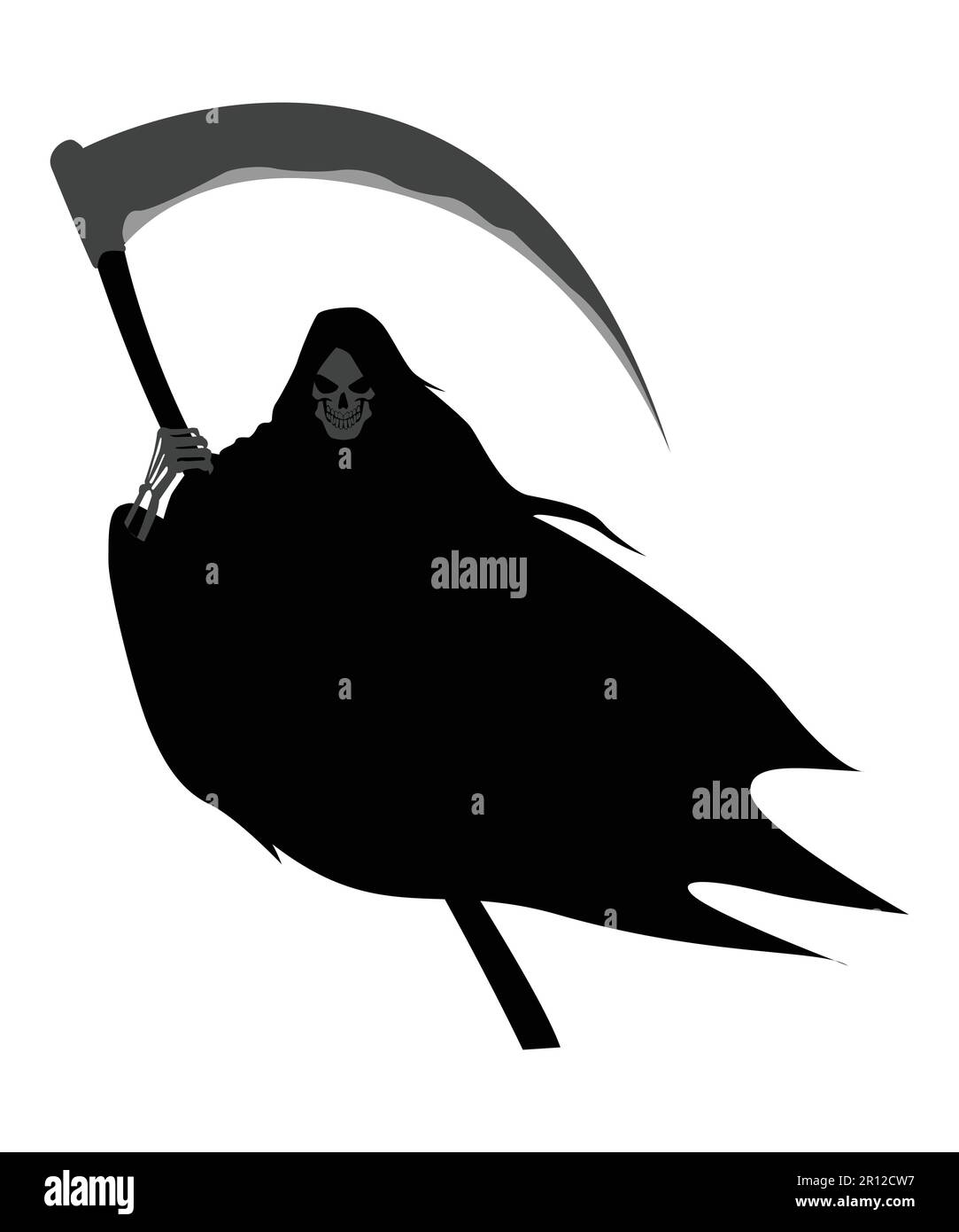Illustration of grim reaper on white background Stock Vector Image ...