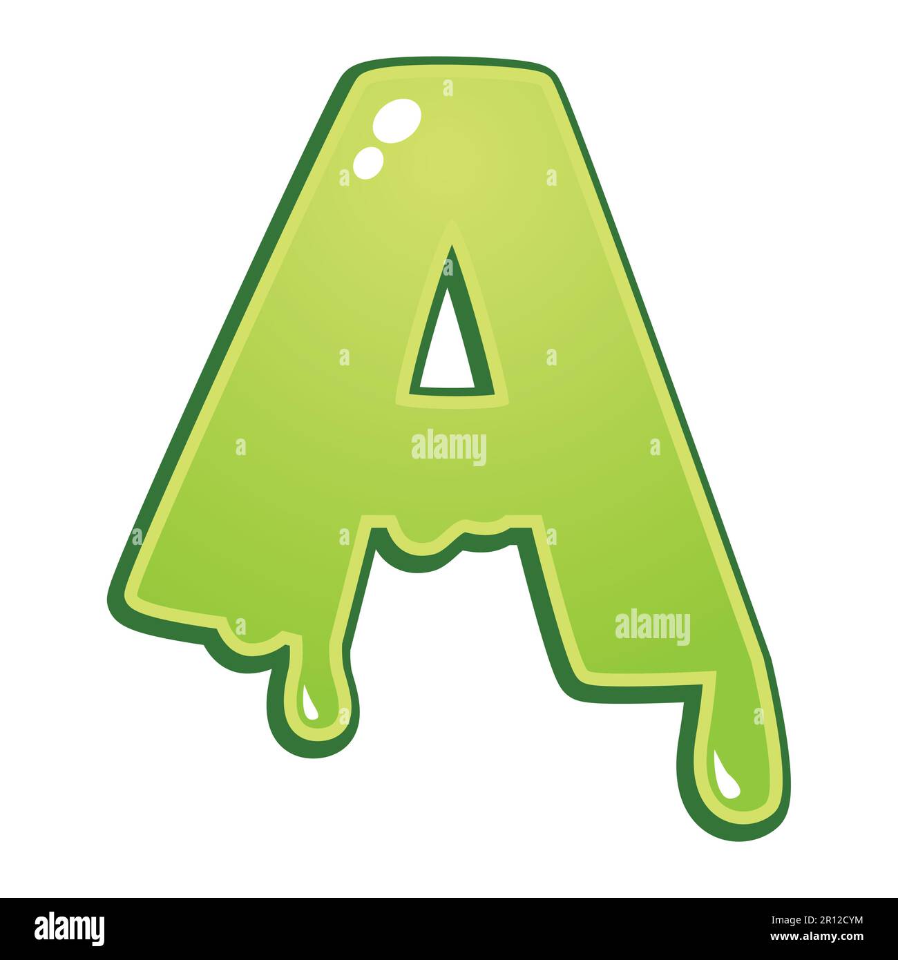 Slimy font type letter A Stock Vector Image & Art - Alamy