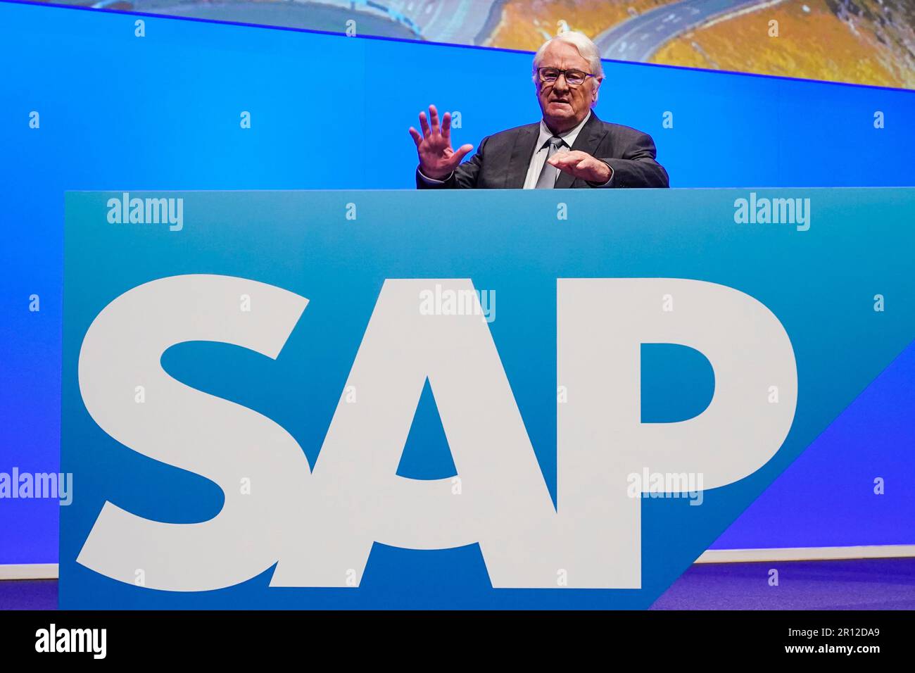 Mannheim, Germany. 11th May, 2023. Hasso Plattner, chairman of the ...