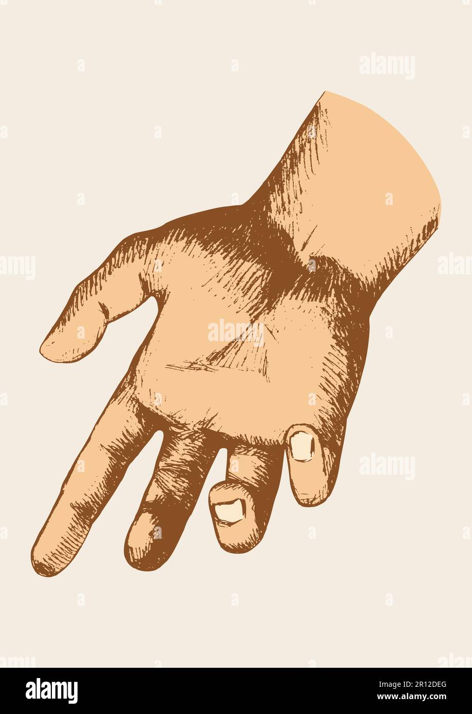 Sketch illustration of a reaching hand Stock Vector Image & Art - Alamy