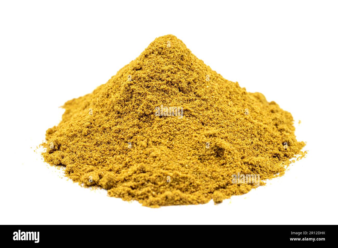 Ground cumin or Jeera Powder. Powder cumin spice pile isolated on white ...