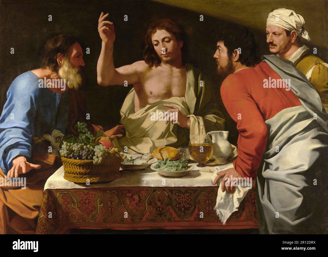 The Last Supper at Emmaus, painter Bartolomeo Cavarozzi, c. 1600, Italy ...