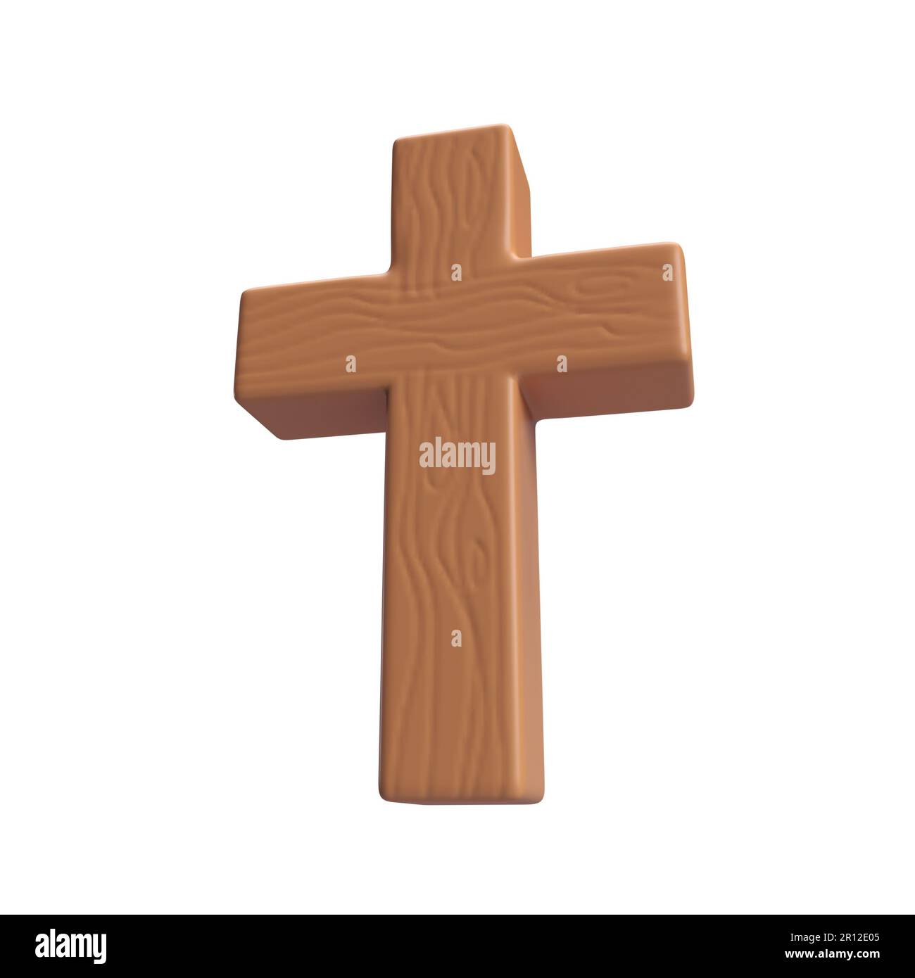 3d icon Wooden Cross, Christian symbol of the resurrection of Jesus ...