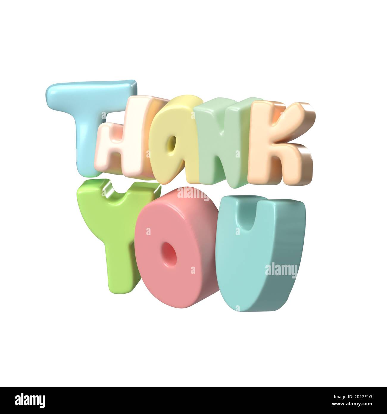 Thank you multicolor lettering 3d text icon hand drawn, thanksgiving ...
