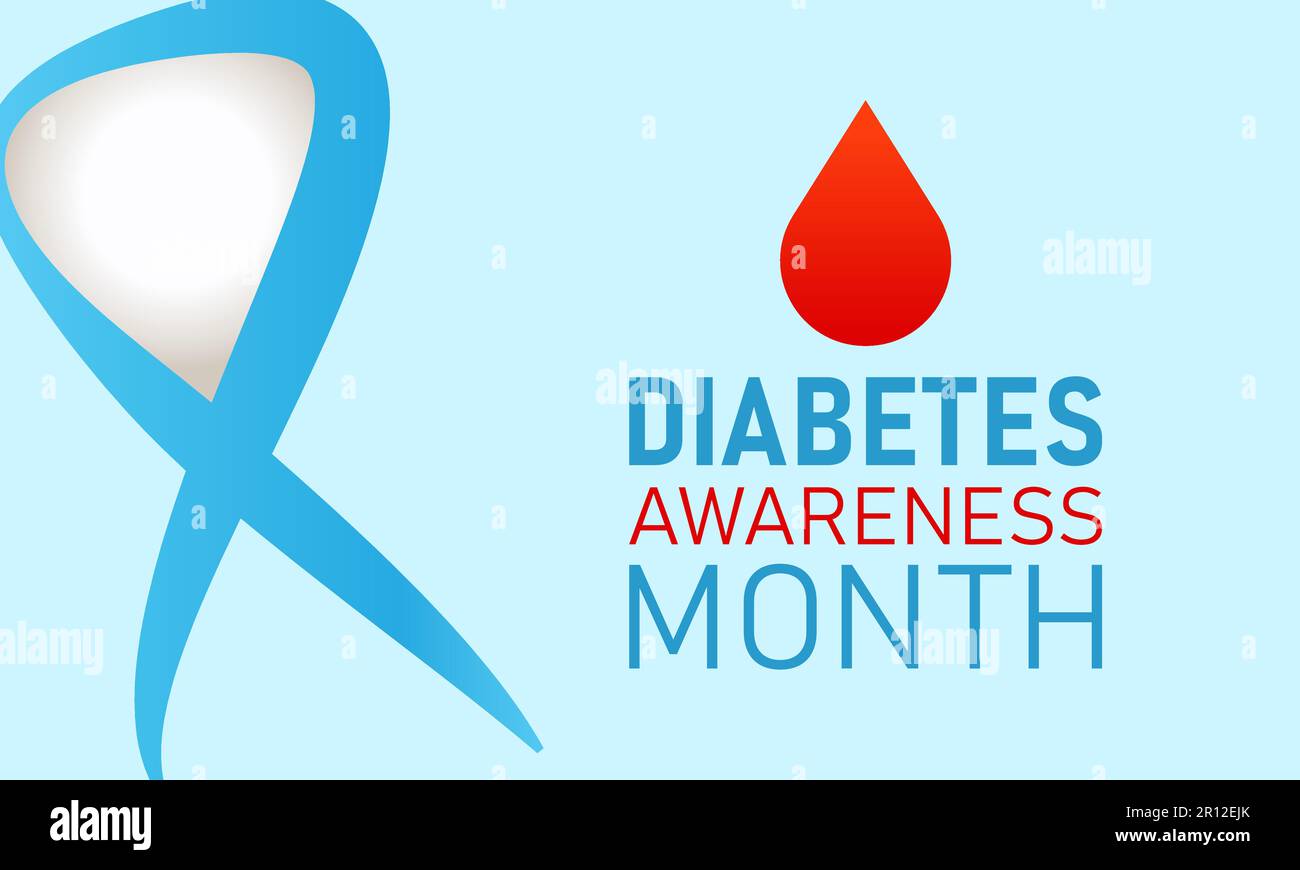 Diabetes awareness month. Vector template for banner, greeting card ...
