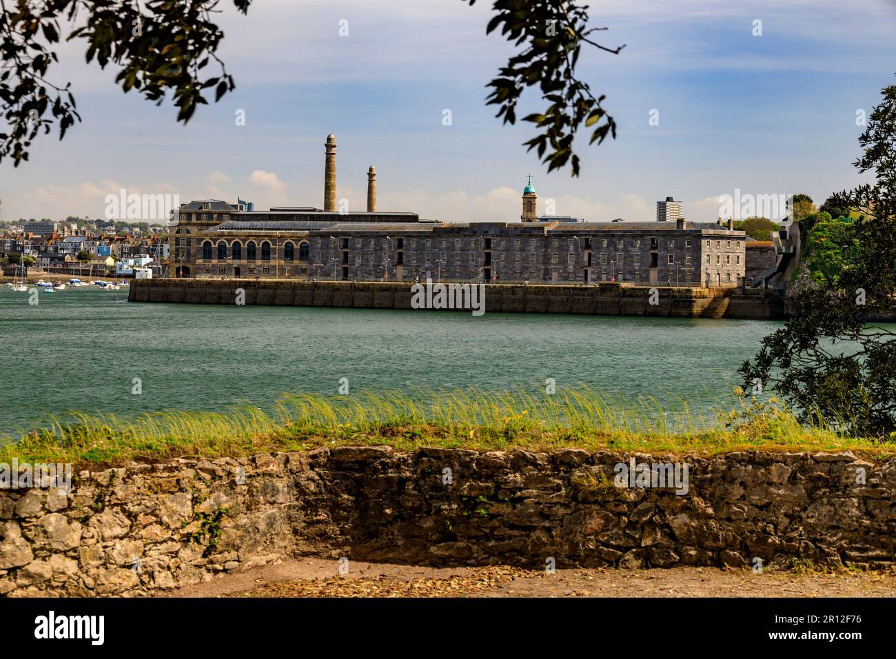 Looking across the River Tamar from Mount Edgcumbe Country park at ...