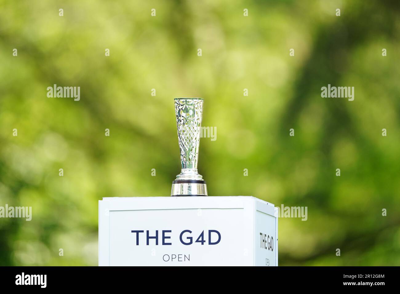 A general view of the trophy during day two of The G4D Open at Woburn ...