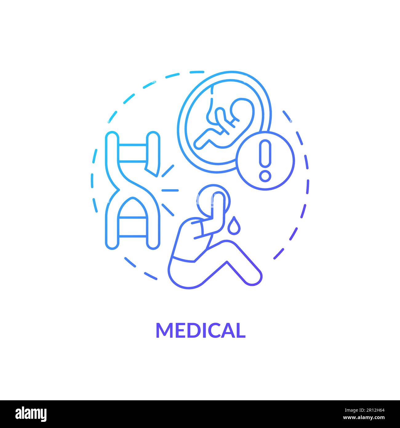 Medical blue gradient concept icon Stock Vector Image & Art - Alamy