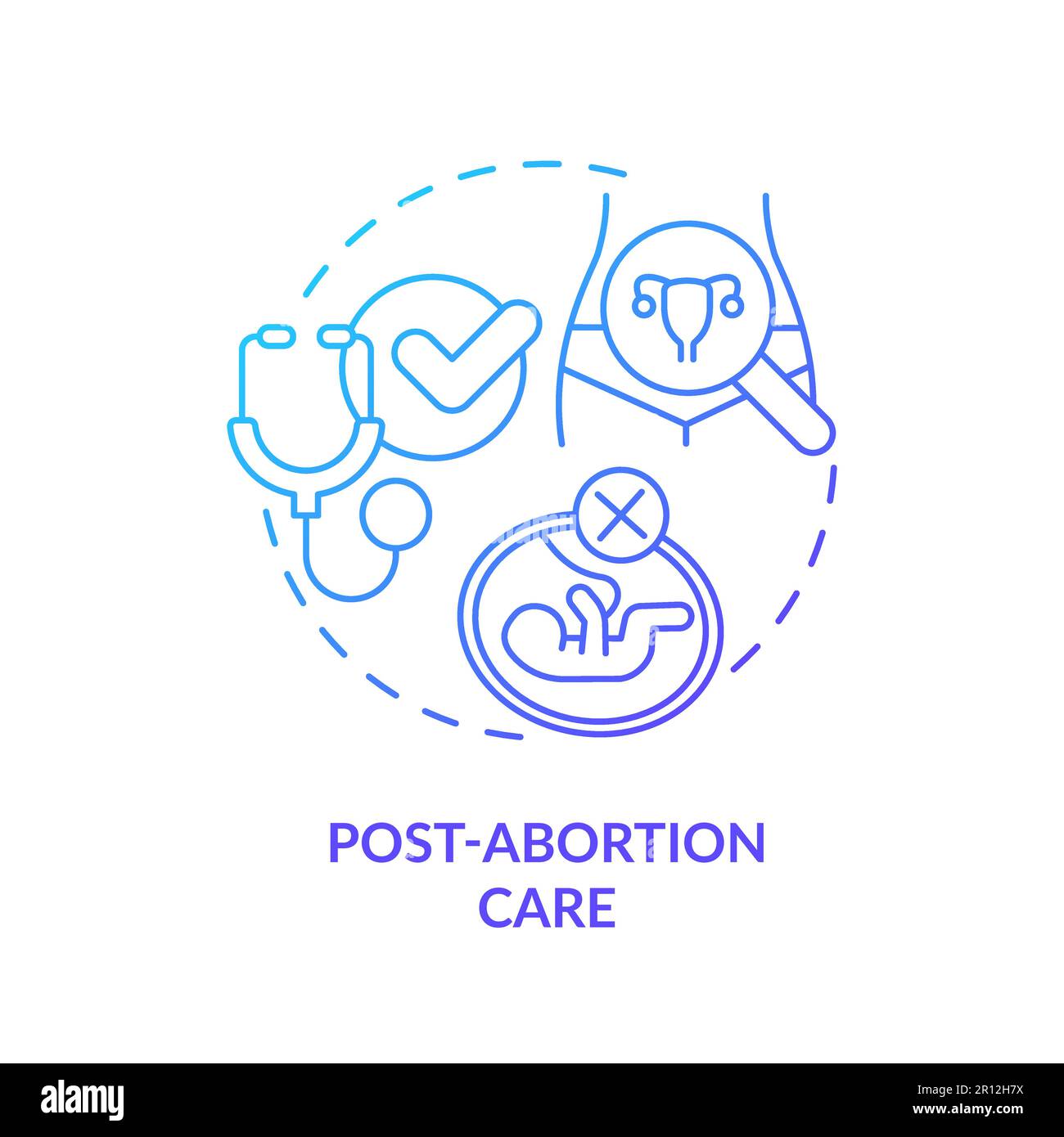 Post abortion care blue gradient concept icon Stock Vector Image & Art ...