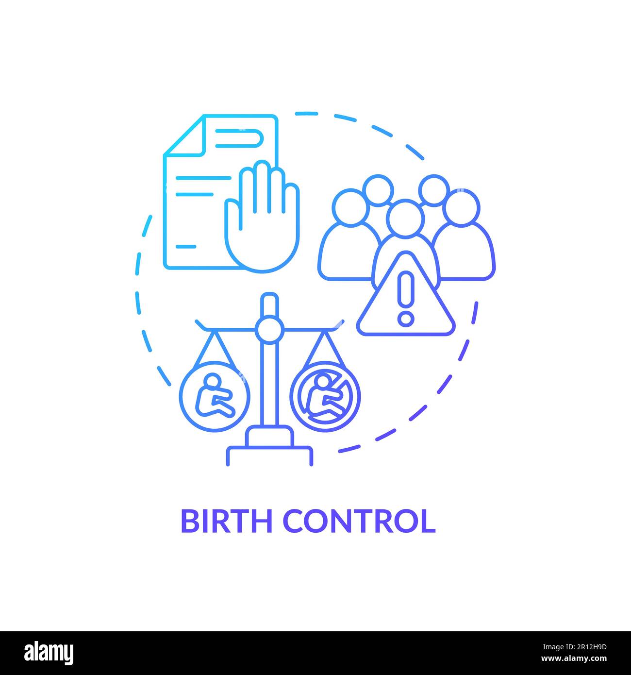 Birth Control Blue Gradient Concept Icon Stock Vector Image And Art Alamy