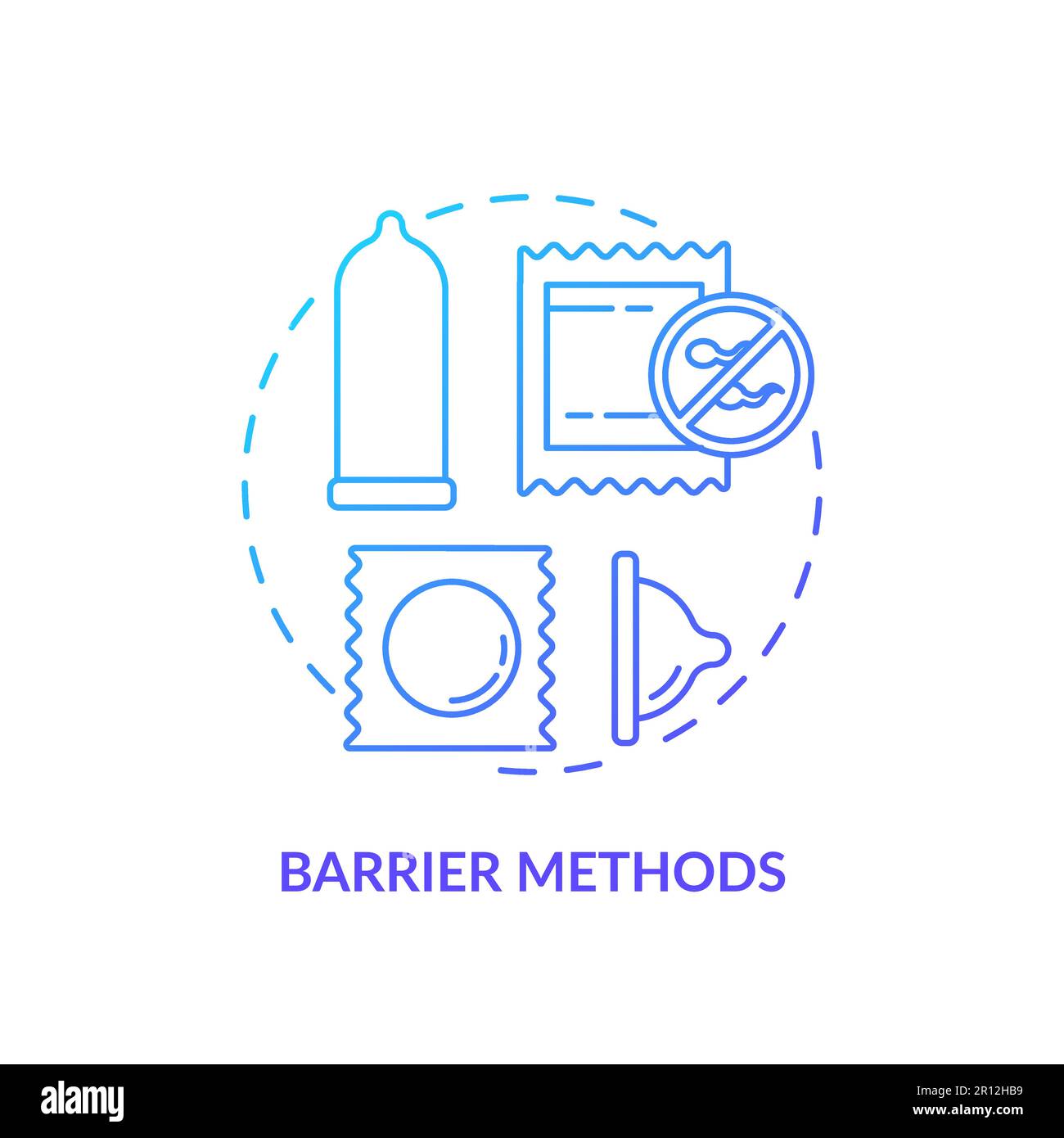 Barrier methods blue gradient concept icon Stock Vector Image & Art - Alamy