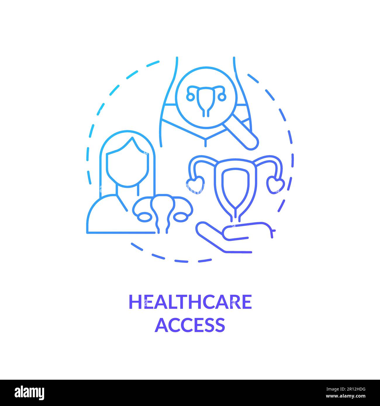 Healthcare access blue gradient concept icon Stock Vector Image & Art - Alamy