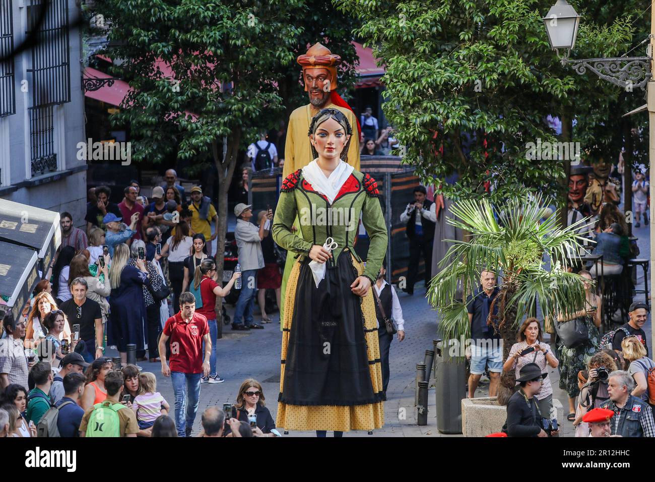Madrid, Spain. 10th May, 2023. Giants and big heads tour the streets of ...