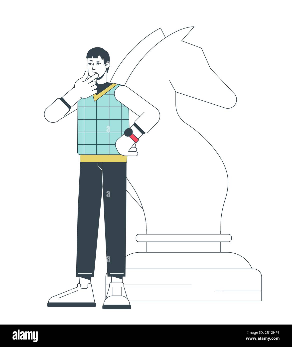 Strategic management flat line concept vector spot illustration Stock Vector Image & Art - Alamy