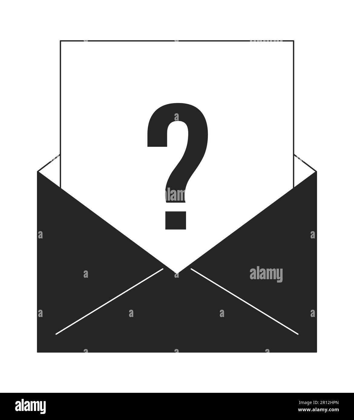 Customer Satisfaction Survey Email Bw Concept Vector Spot Illustration