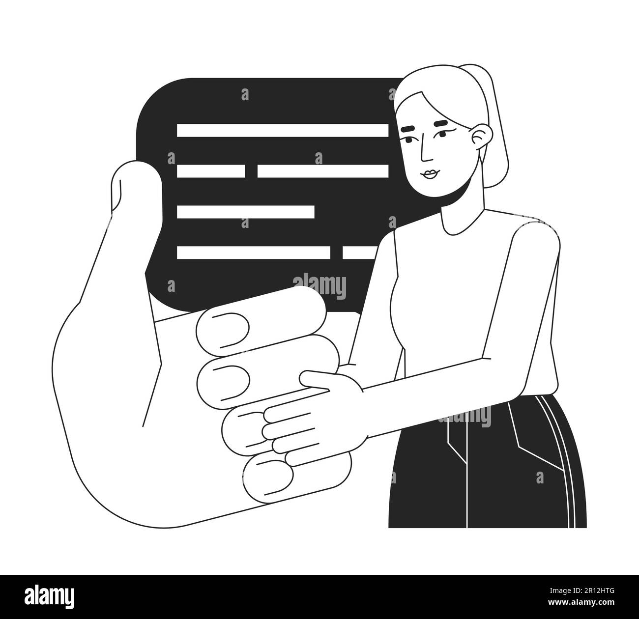 Getting feedback bw concept vector spot illustration Stock Vector Image ...