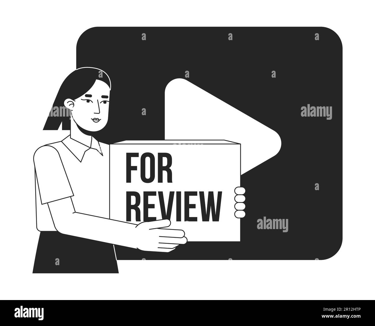 Product Video Review Bw Concept Vector Spot Illustration Stock Vector Image And Art Alamy