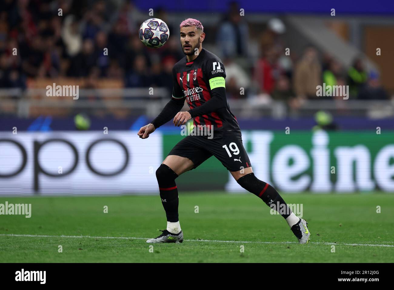Milano, Italy. 10th May, 2023. Theo Hernandez of Ac Milan in action ...