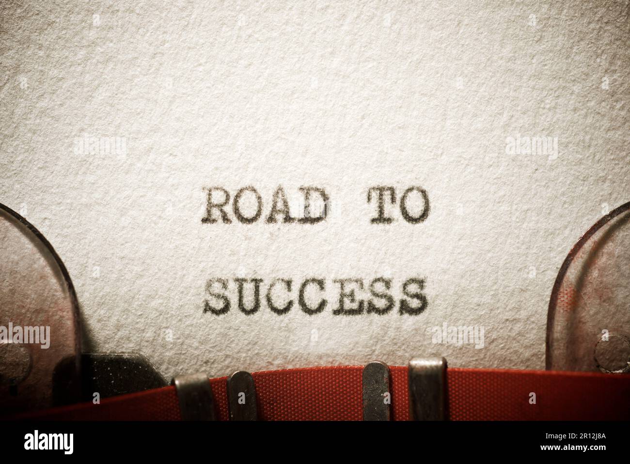 Road to success text written with a typewriter Stock Photo - Alamy