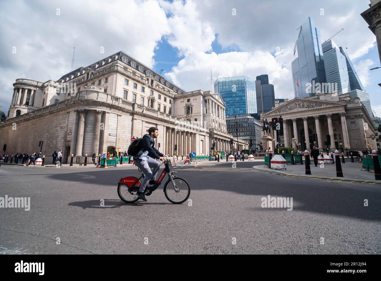 London UK. 11 May 2023. A view of the Bank of England this morning as ...