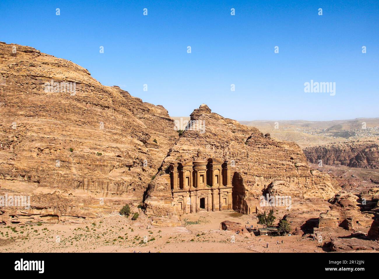 A spectacular aerial view of the ancient city of Petra, Jordan ...