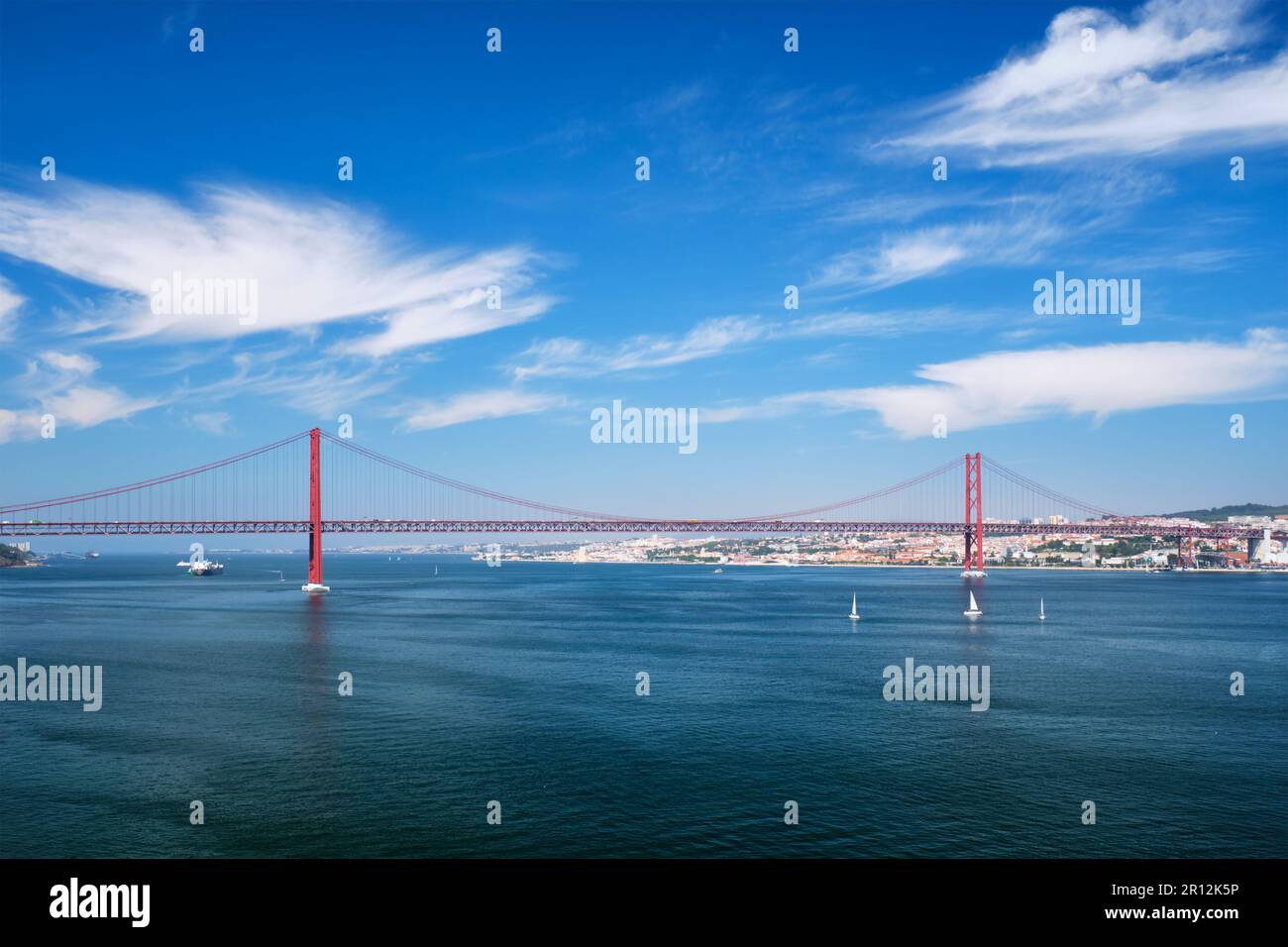 View of 25 de Abril Bridge. Lisbon, Portugal Stock Photo - Alamy