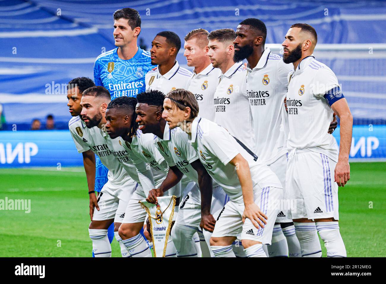 Madrid, Spain. Credit: D. 9th May, 2023. Real Madrid team group line-up ...