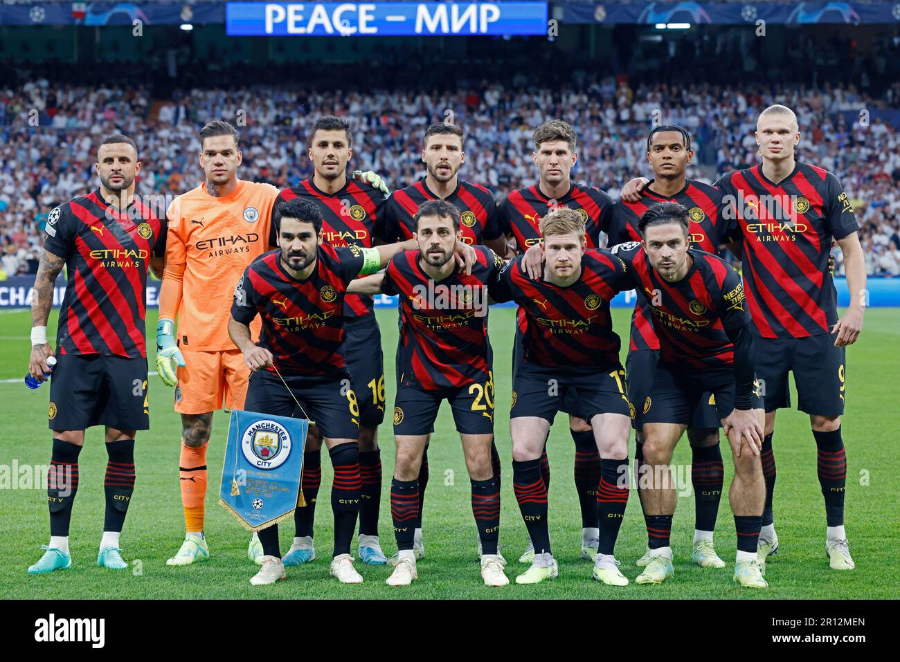 Madrid, Spain. Credit: D. 9th May, 2023. Manchester City team group ...