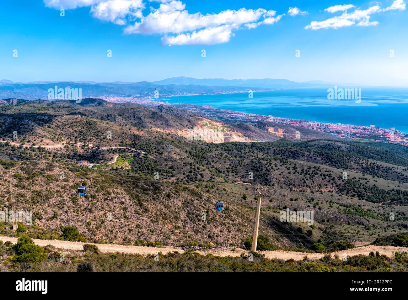 Benalmadena Spain view to Torremolinas Costa del Sol from Mount ...