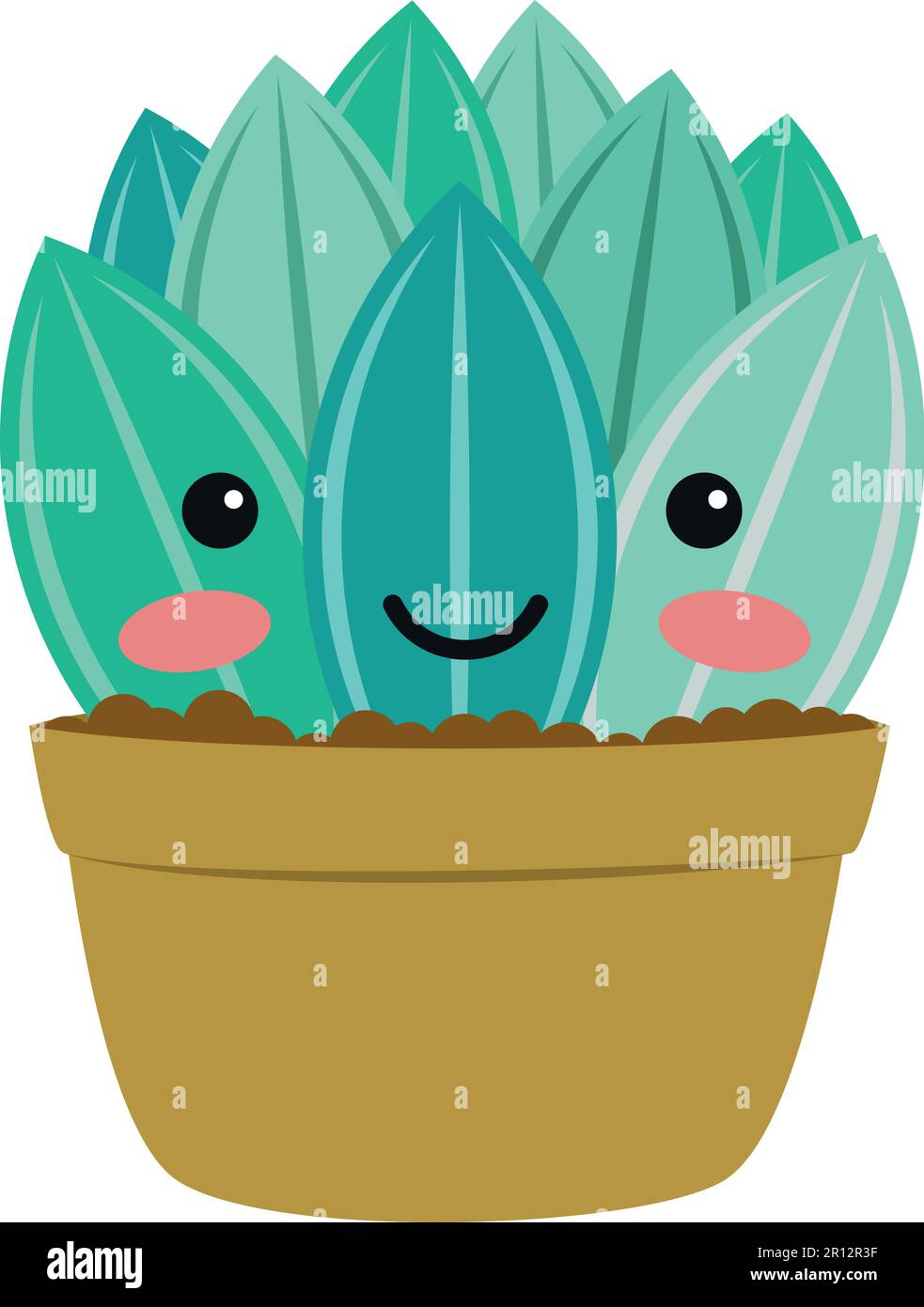 Vector illustration of a funny cactus character in cartoon style ...