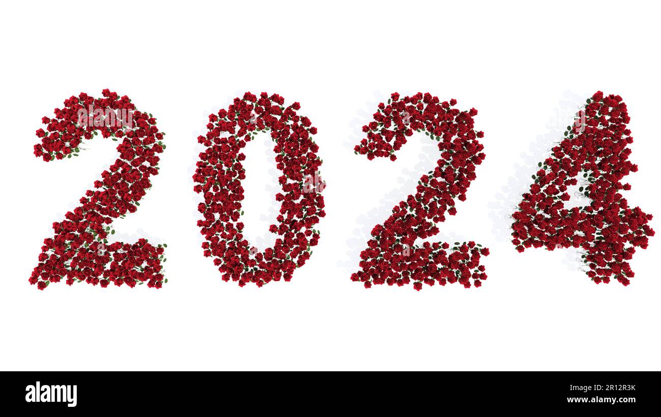 Concept conceptual set of beautiful blooming red roses bouquets forming ...