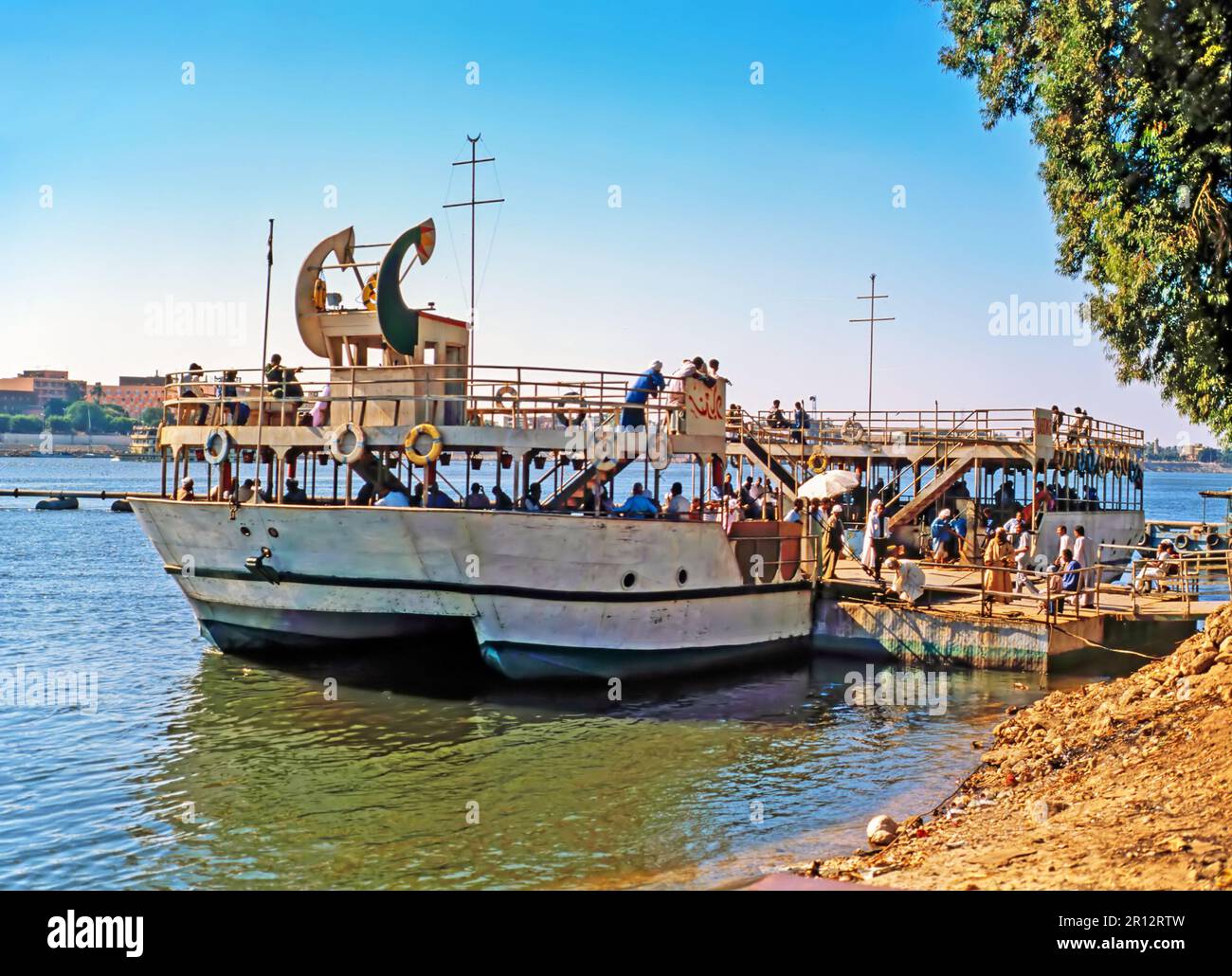 Ferry boat on river Nile in Aswan, Egypt Stock Photo - Alamy