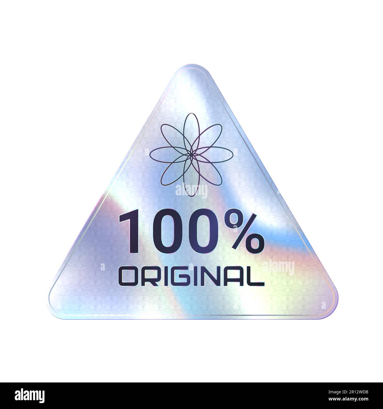 Original product quality hologram triangle sticker. Product quality ...