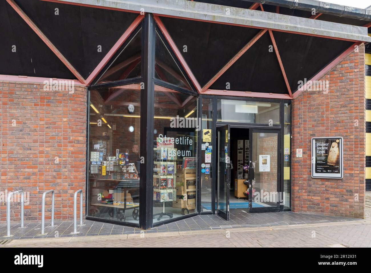 Entrance to the Streetlife transport museum in the city of Kingston ...