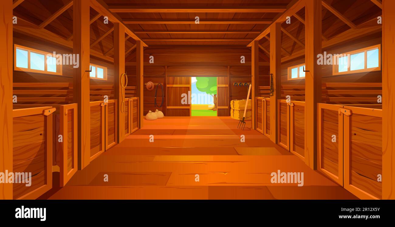 Cow shed cattle shed Stock Vector Images - Alamy