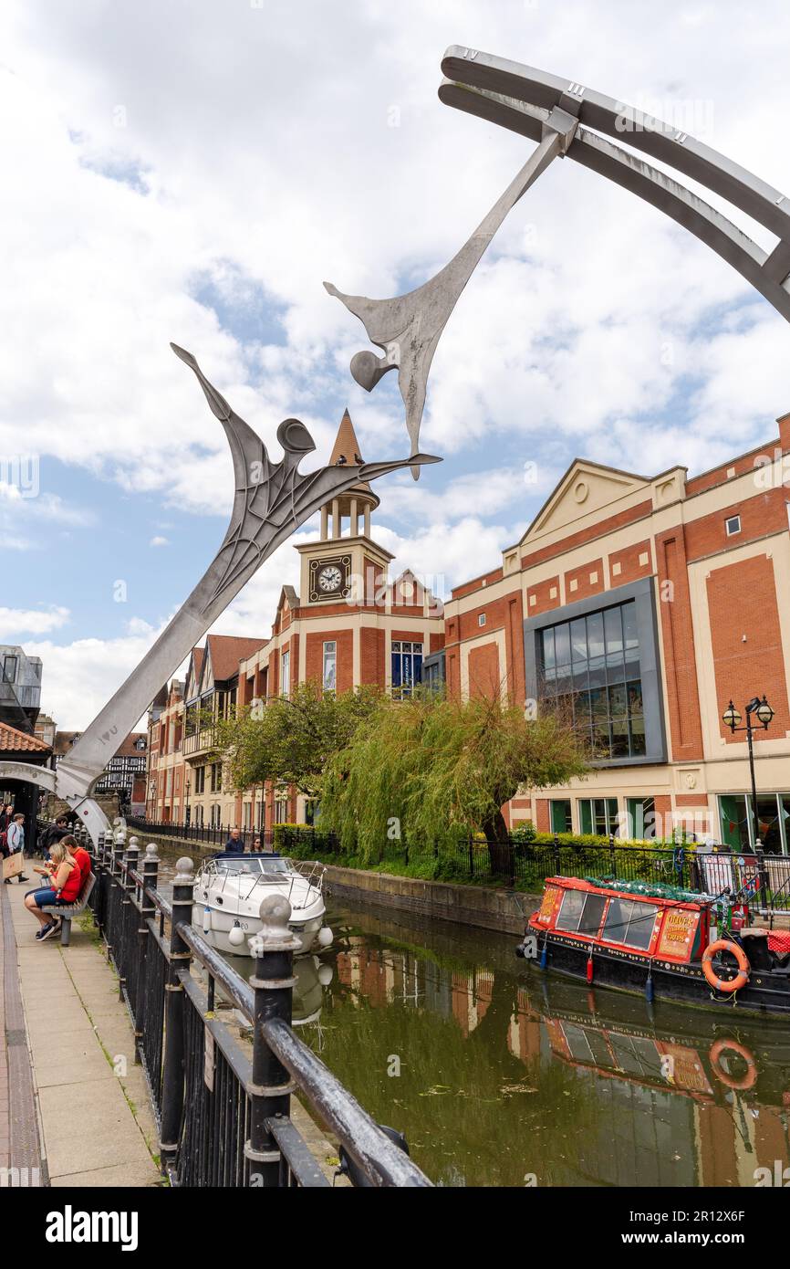 The Empowerment sculpture by the River Witham at Waterside in the city ...