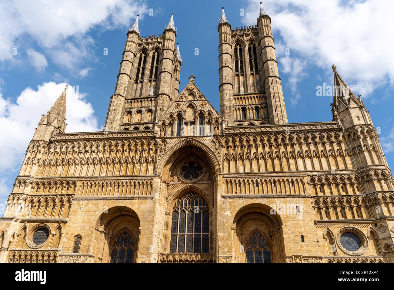 Lincoln Cathedral - a highly detailed view, looking up at the ...