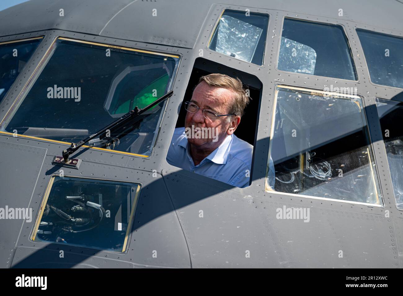 Laage, Germany. 11th May, 2023. Boris Pistorius (SPD), Federal Minister ...