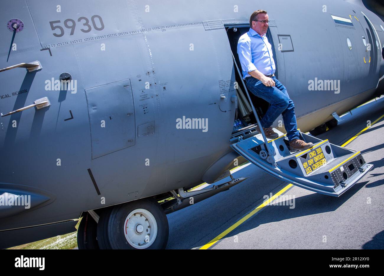 Laage, Germany. 11th May, 2023. Boris Pistorius (SPD), Federal Minister ...